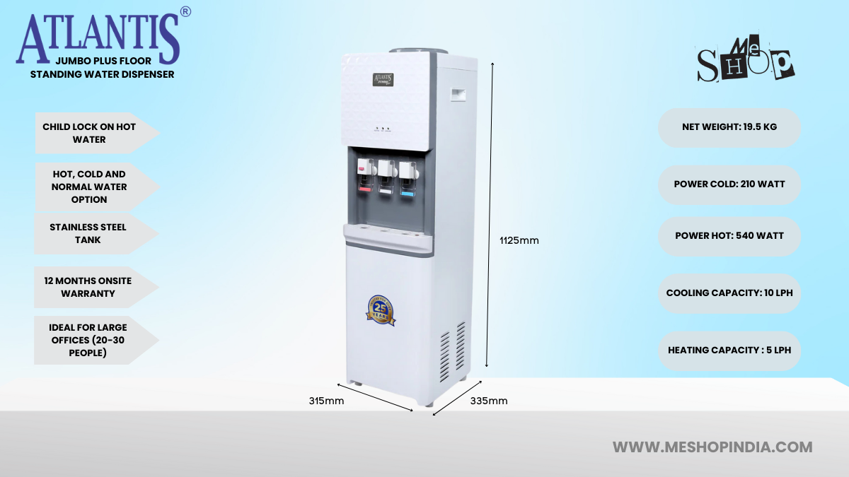 Atlantis Jumbo Plus Floor Standing Water Dispenser | 10L/hr Cooling